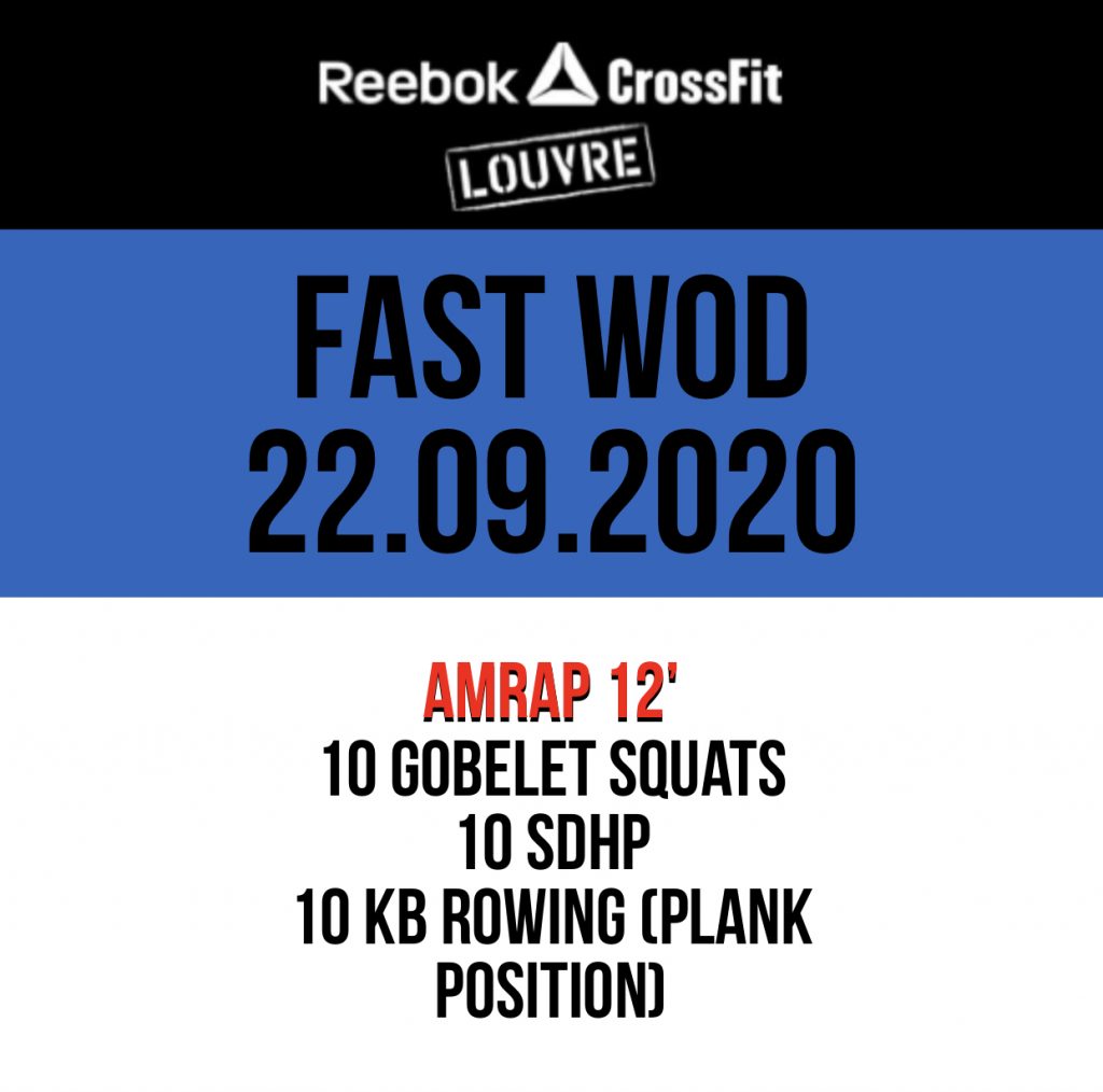 WOD 22.09.2020 | CrossFit Louvre Paris